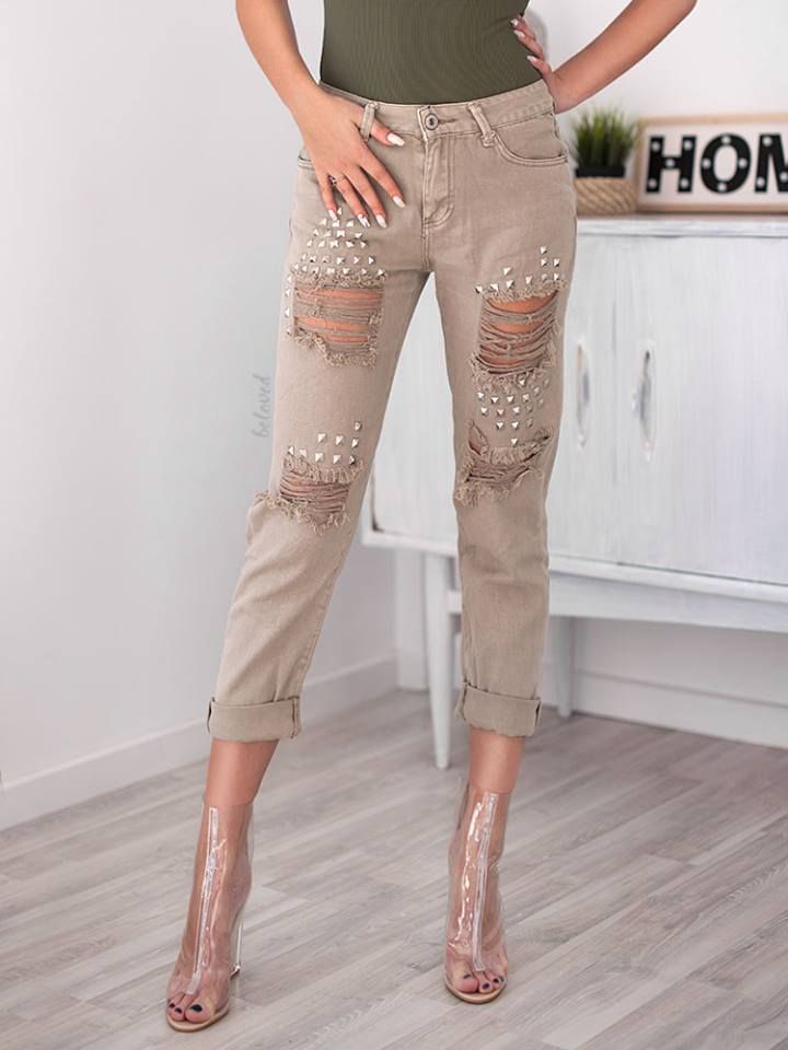BOYFRIEND BEIGE JEANS - OnlyJeans.gr